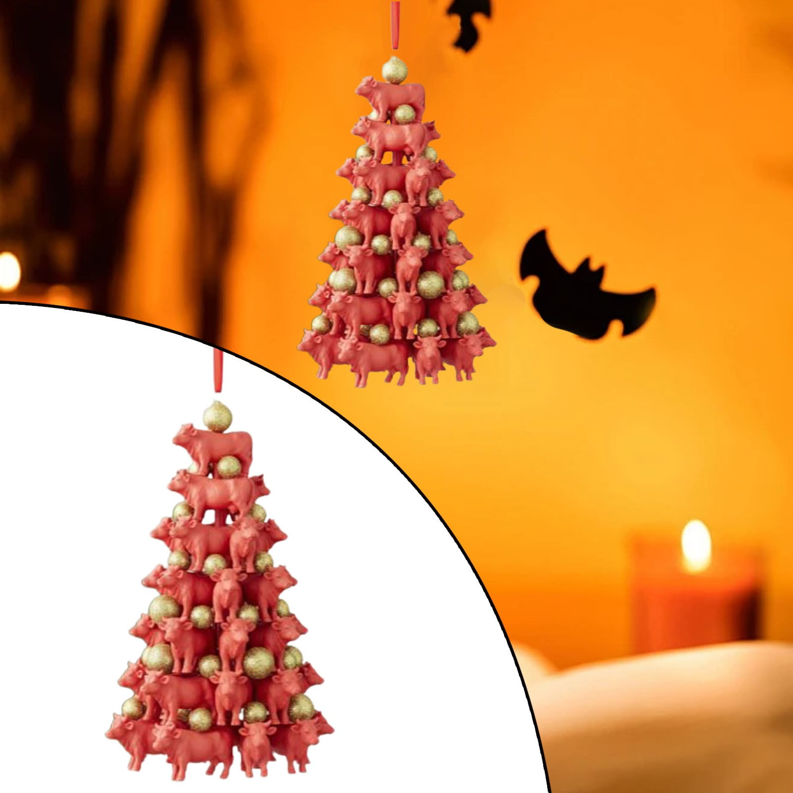 Wall hangs,2D Animal Stacking Pendant Cute Animal Theme Tree Pendant ...