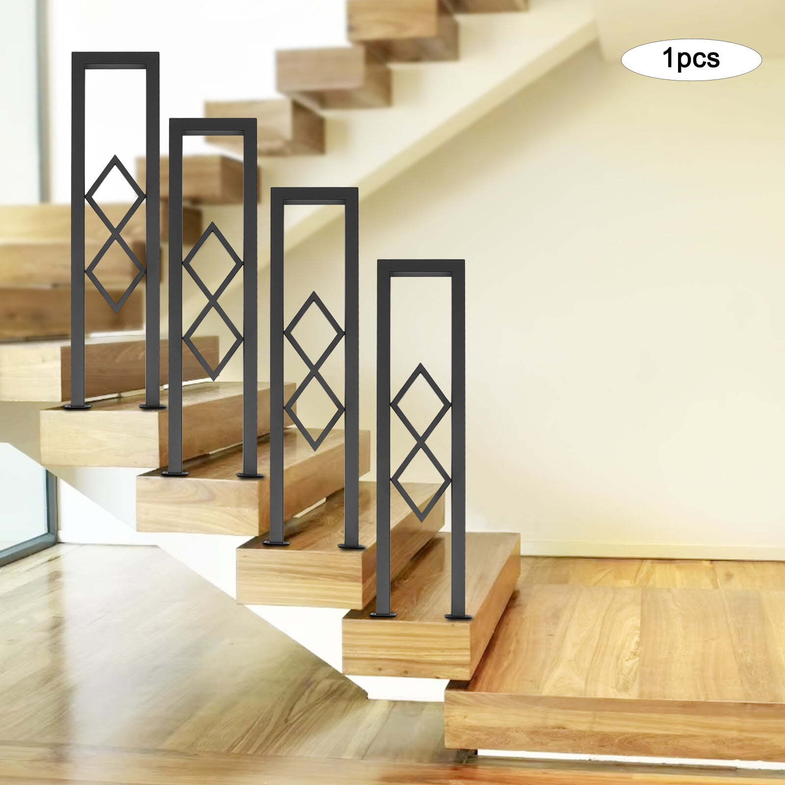 Wall-mount Industrial Indoor U-shaped Handrail for Steps Stair Railing ...