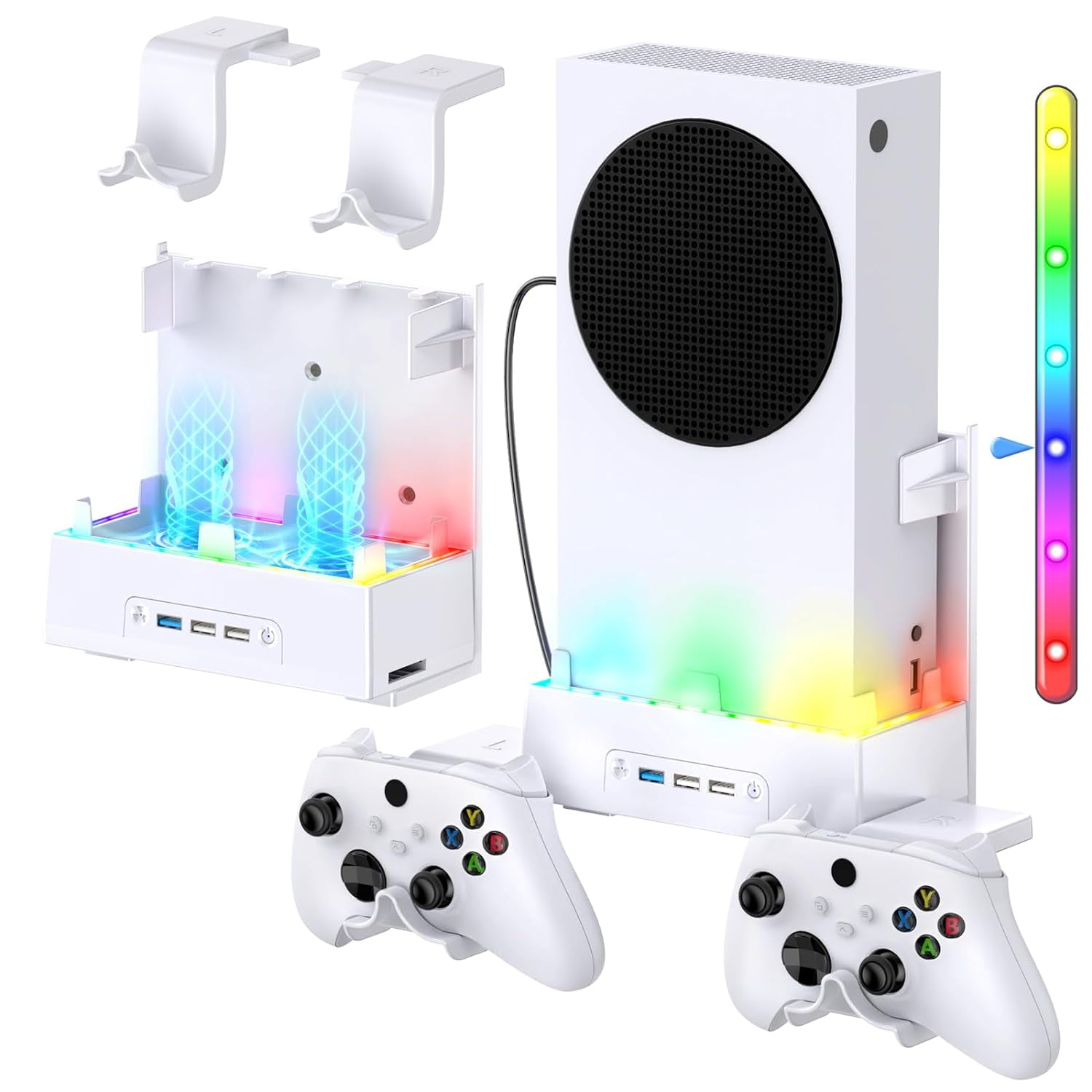 Wall mount for Xbox Series S with fan cooler system, 3 levels of ...