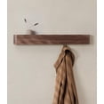 Wall-mounted Coat Rack Walnut 8 Hooks Modern Solid Wood Veneer Entryway ...