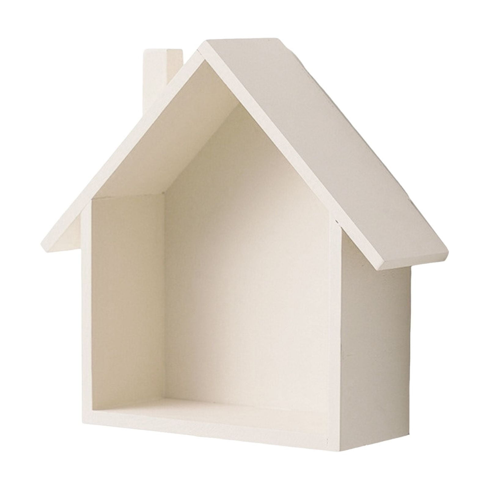 Wall-mounted Floating Shelf Bedroom Display Shelf House Shaped Wooden ...