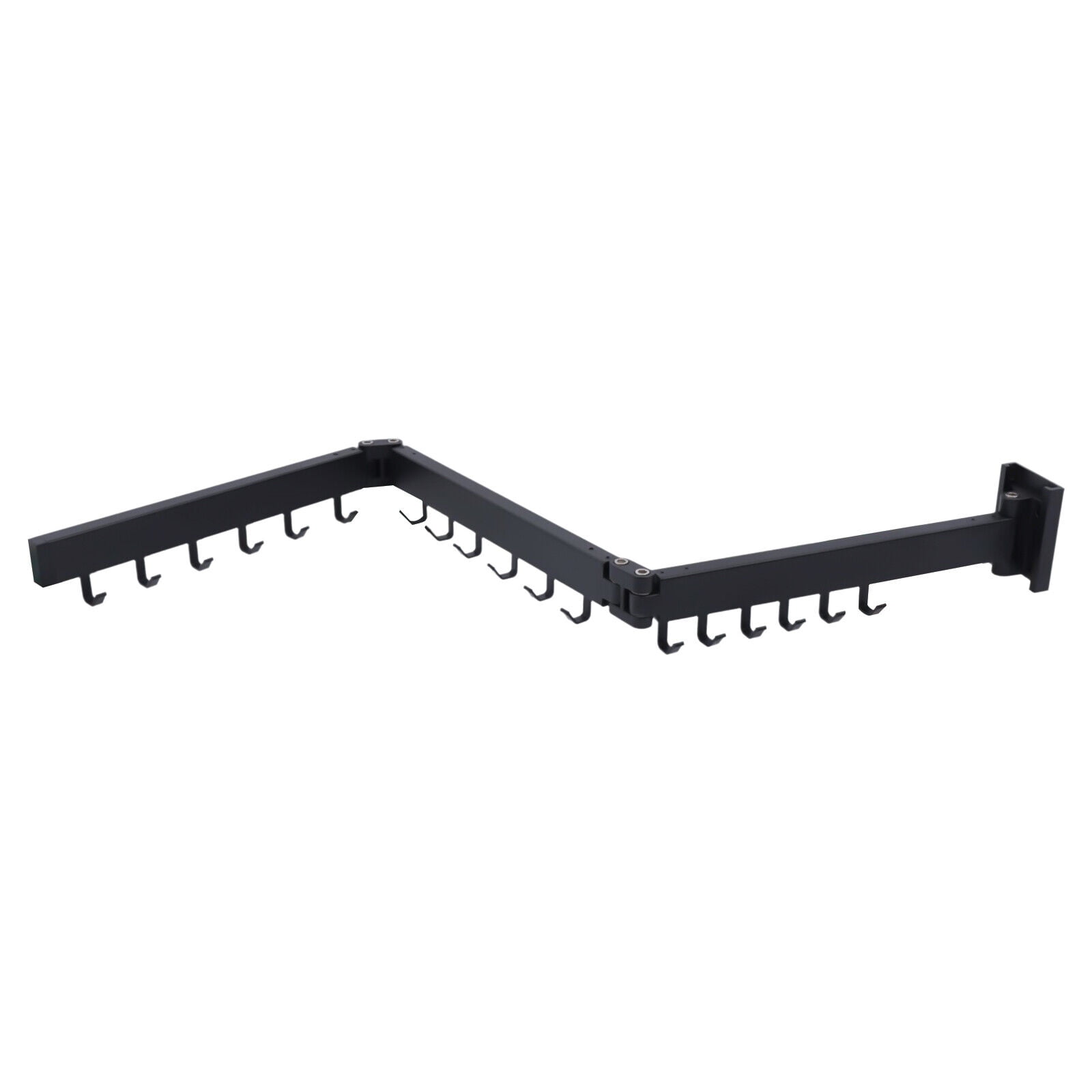 Wall-mounted Laundry Clothes Drying Rack Retractable Tri-Folding Hanger ...