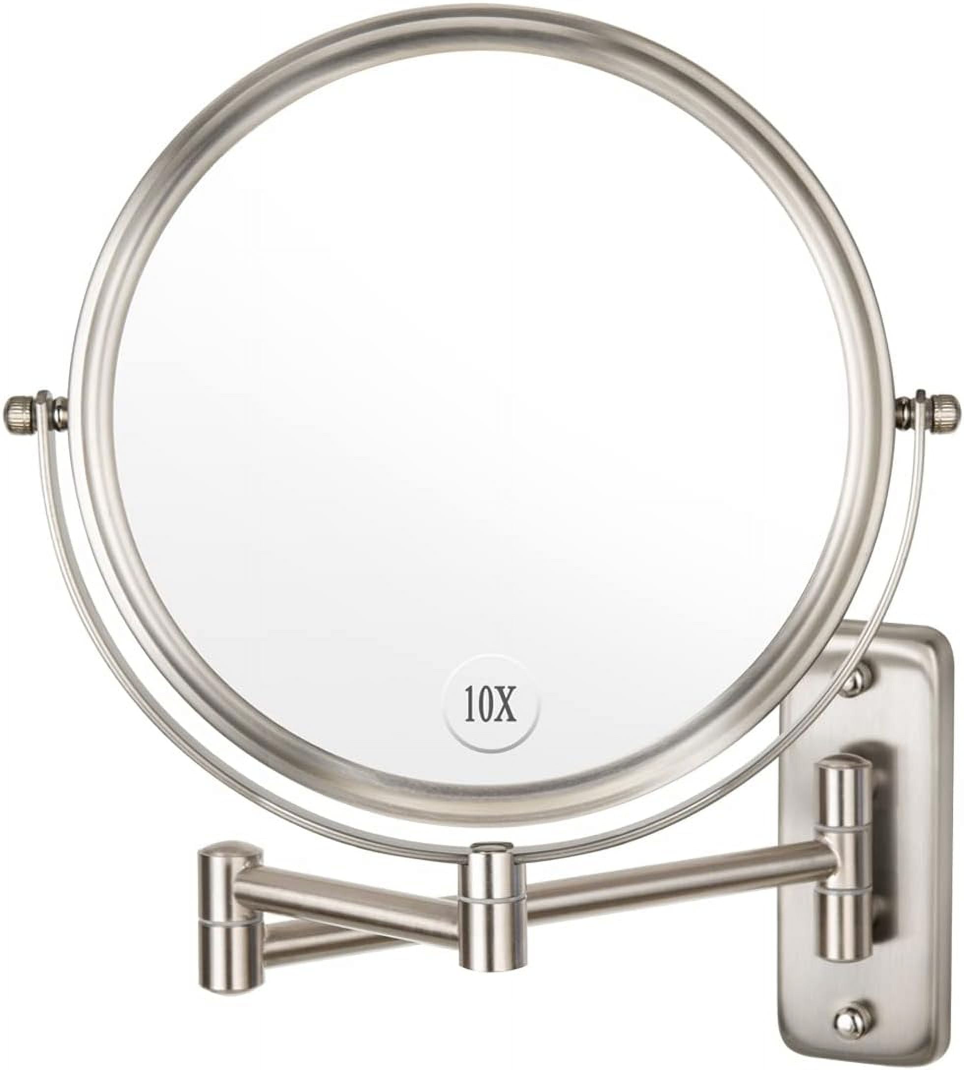 Wall-mounted Makeup Mirror - 10x magnification 8 "double sided rotating ...