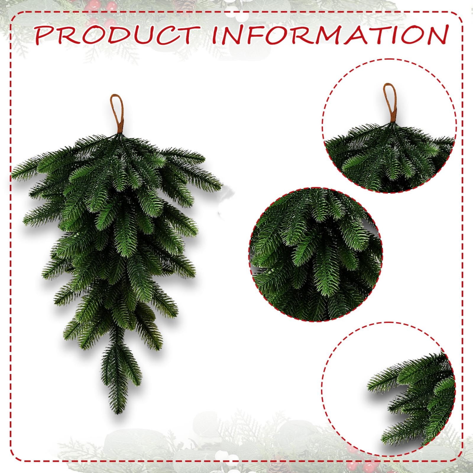 Wall-mounted Rattan Artificial Needle Hanging Plants for Indoor ...