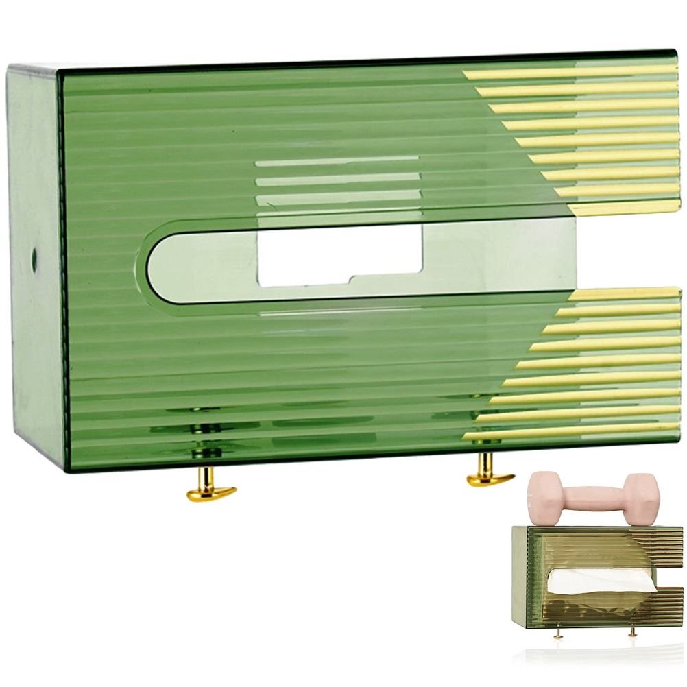 Wall-mounted Tissue Box Holder Wall Tissue Dispenser Tissue Storage Box ...