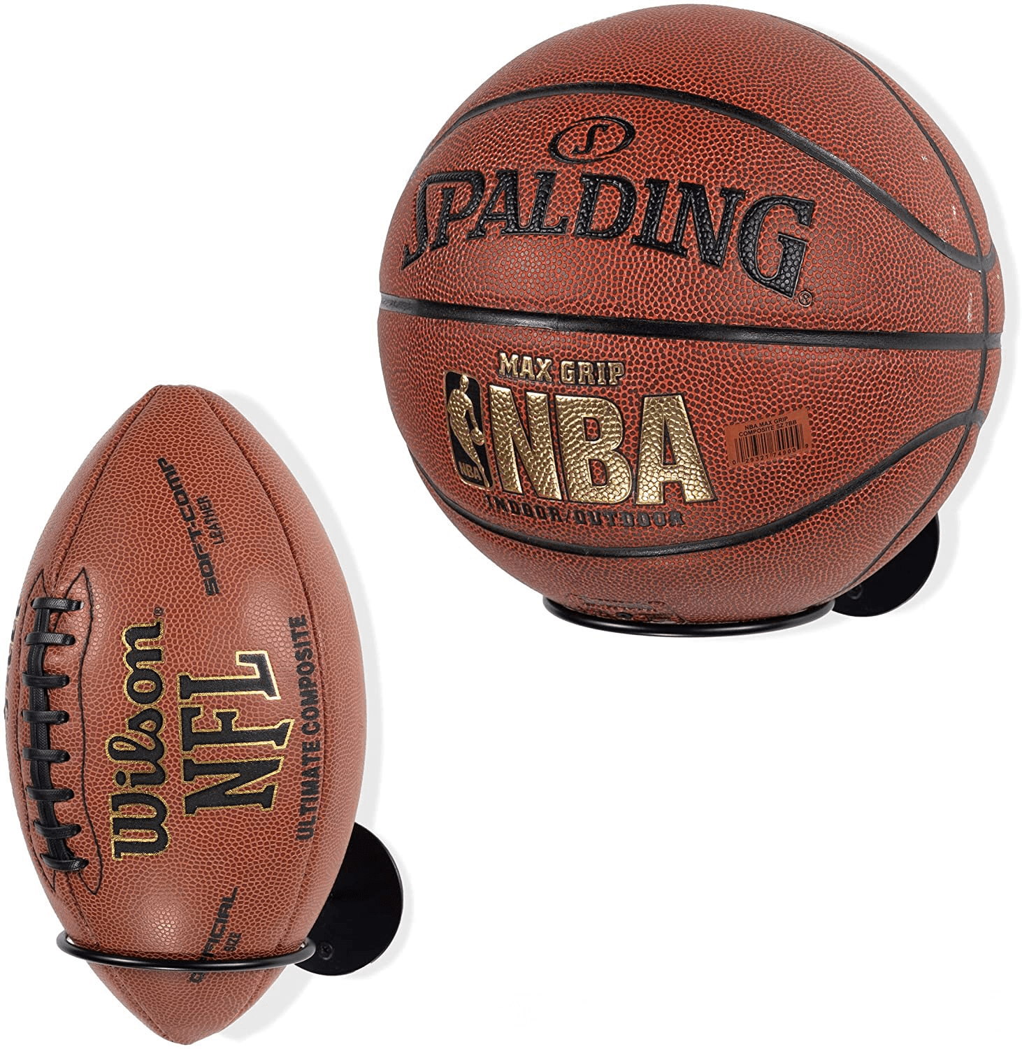 Wall-mounted basketball stand iron basketball football one multi ...