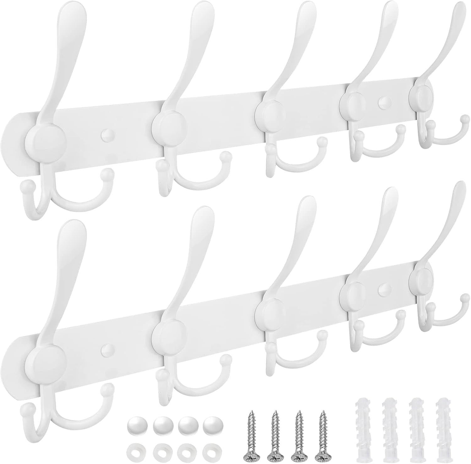 Wall mounted coat rack, heavy-duty three hook all metal structure ...