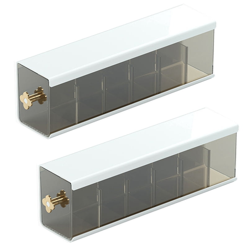 Wall-mounted drawer storage box, transparent multi-grid design ...