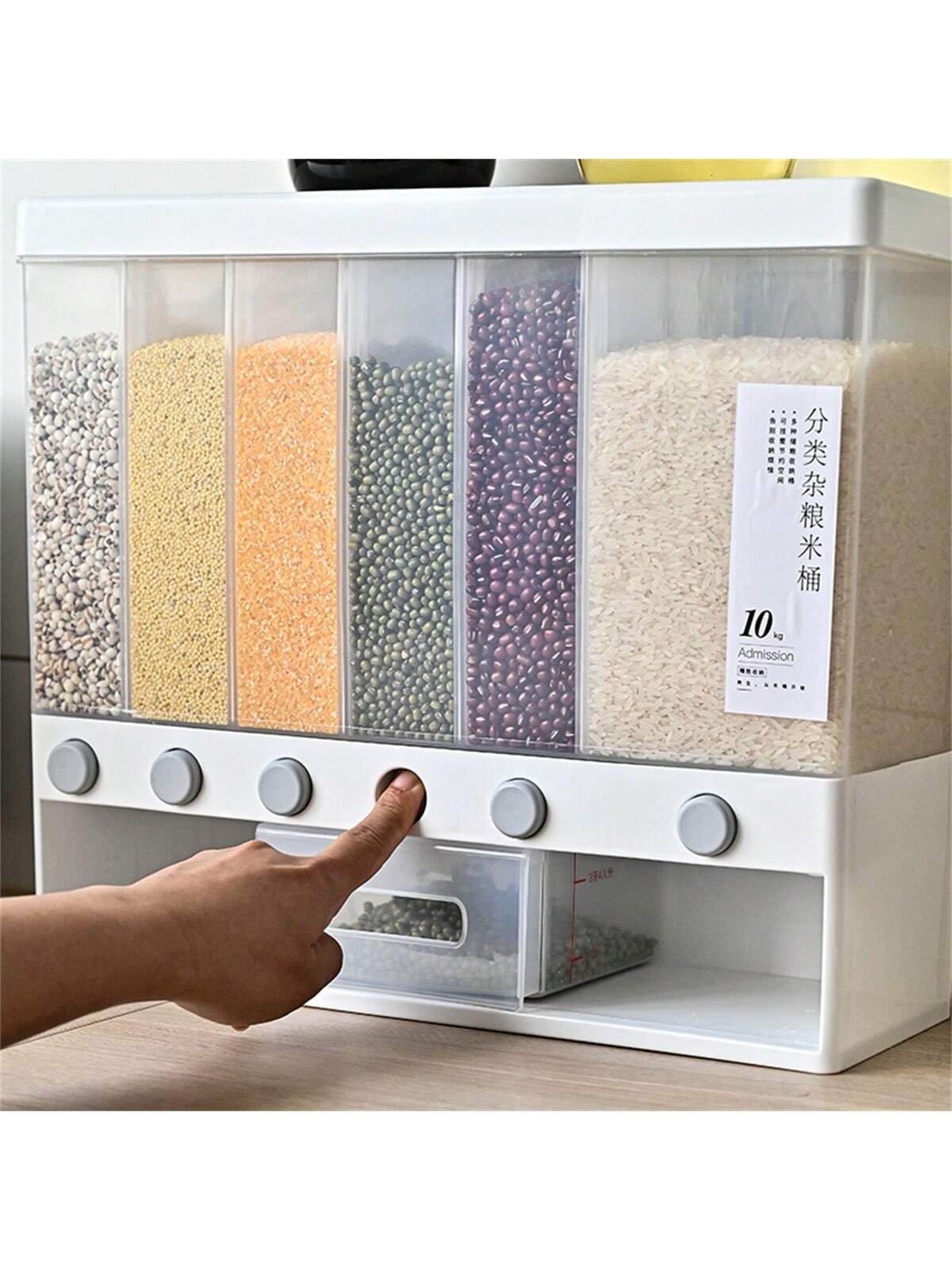 Wall mounted multi compartment food storage container - moisture-proof ...