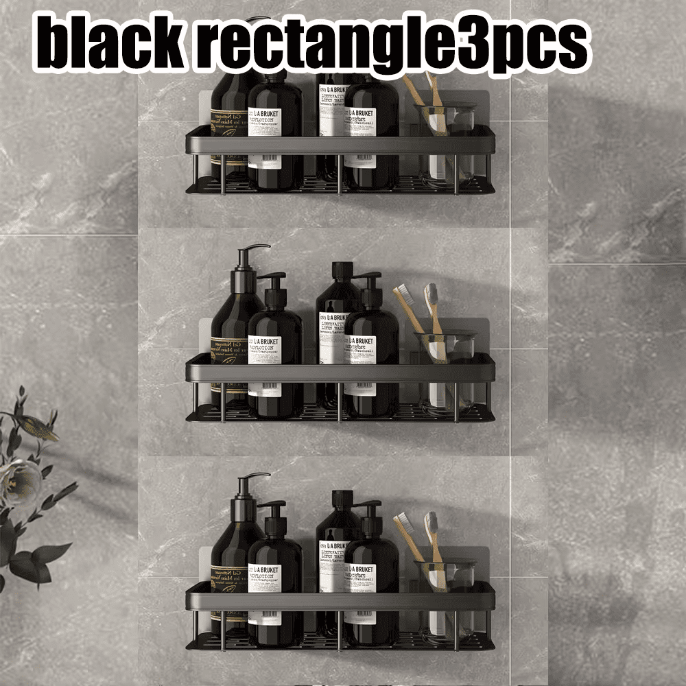 Wall mounted rectangular rack wall mounted shower shampoo rack no drill ...