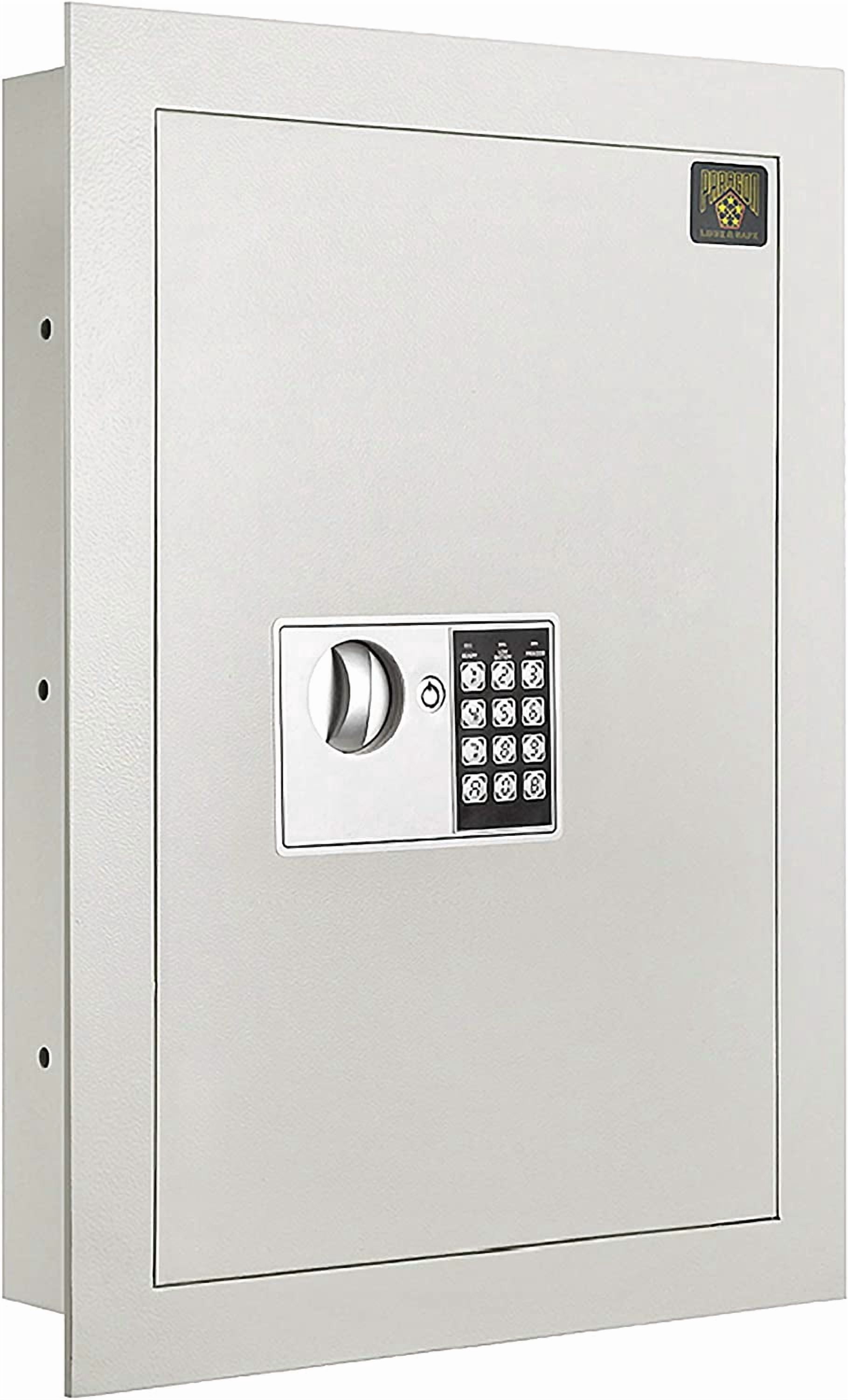 Wall-mounted safe with keyboard and 2 manual reset keys – protects ...