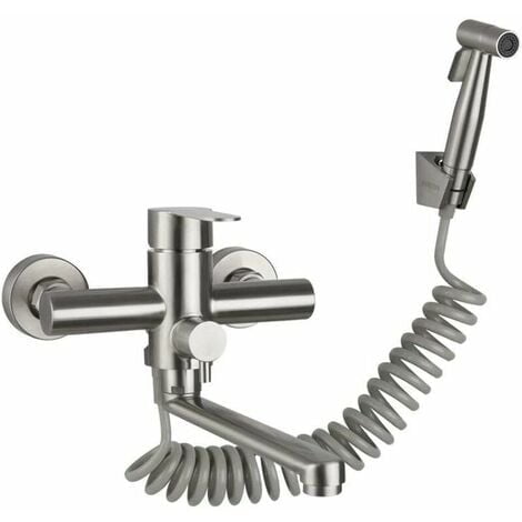 Wall-mounted single-lever kitchen tap with hand shower and spray gun ...