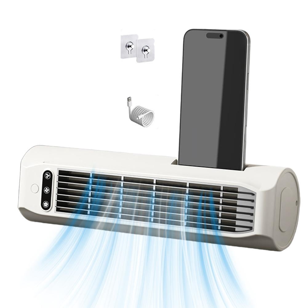 Wall-mounted tower fan, No Drilling Kitchen Bedroom Wall Fans Mounted ...