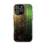 Wall of Code Green Orange Bright LED Matrix Digital Pattern Case with ...