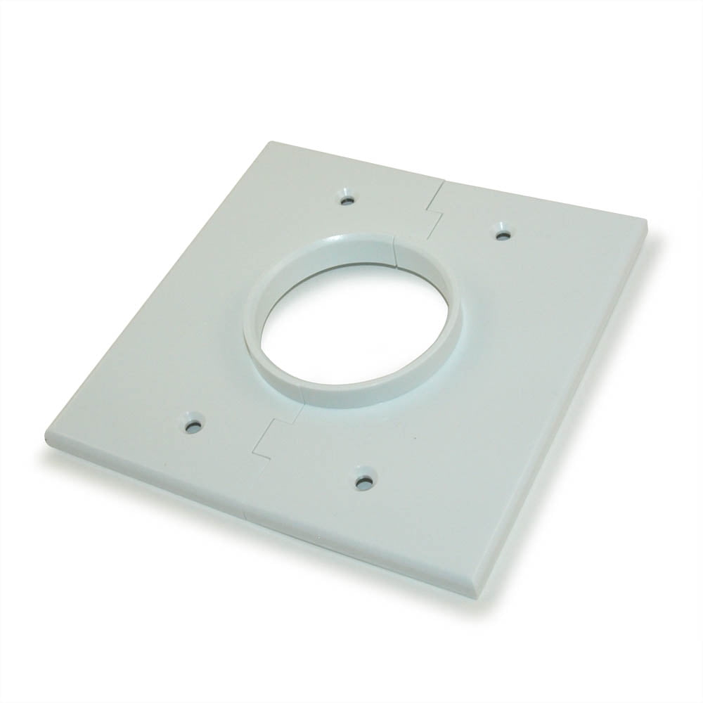 Wall plate: Double-Gang Pass-Thru Wall plate Split-Port - Walmart.com