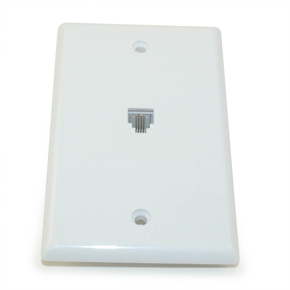 Walmart Standard Telephone Wall Plate for Landline, RJ11 Cable, White ...