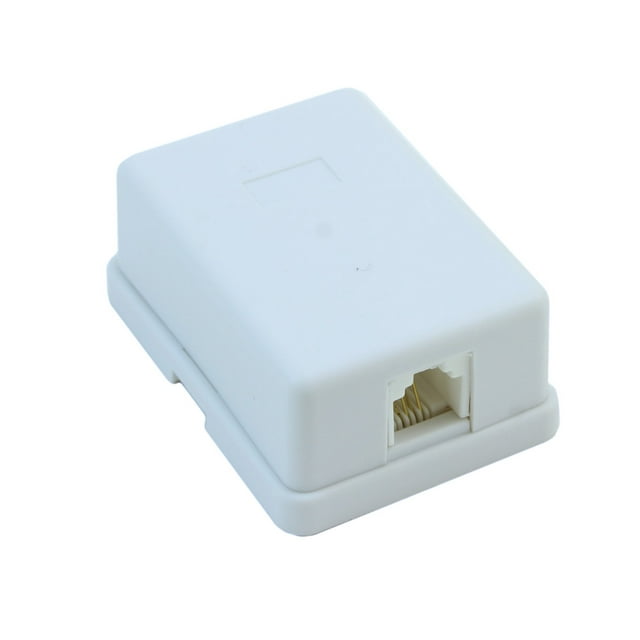 Wall plate: Surface Block Phone Jack, RJ11, White - Walmart.com