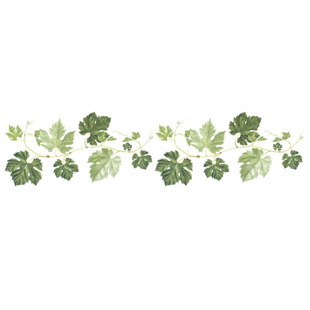 Wall sticker green leaf vine corner decoration green vine sticker for ...