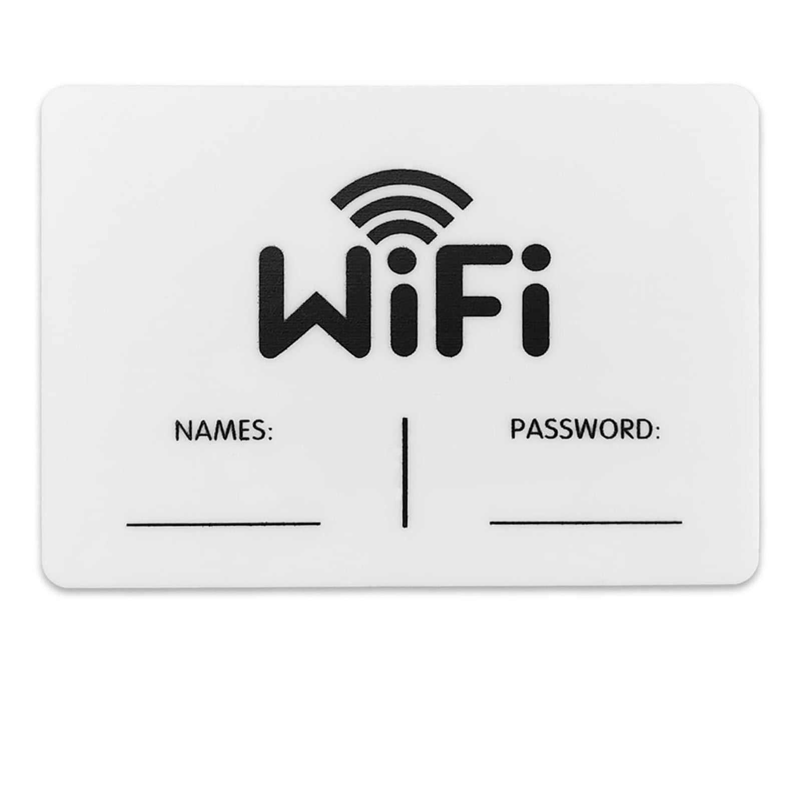 Wall stickers 3.5x5 Inch Wifi Sign Wifi Password Sign For Home White ...