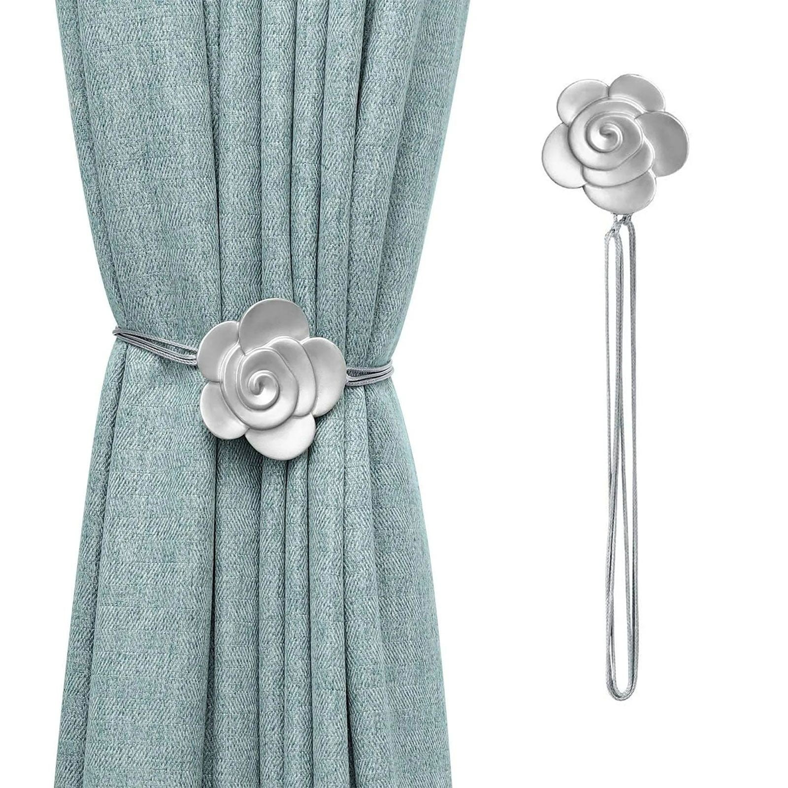 Wall stickers,Camellia Curtain Tiebacks Resin Window Curtain Decorative ...