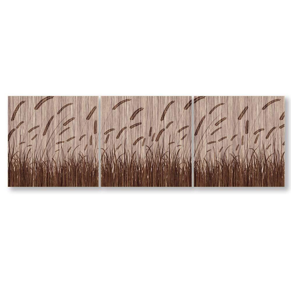 Wall26-3 Panel Canvas Wall Art- Wooden Texture Art -Giclee Painting ...