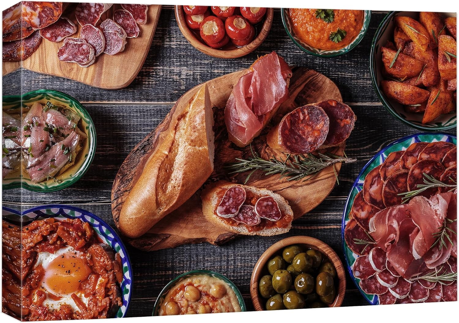 Wall26 Canvas Print Wall Art Charcuterie Deli Meat Board Print Kitchen ...