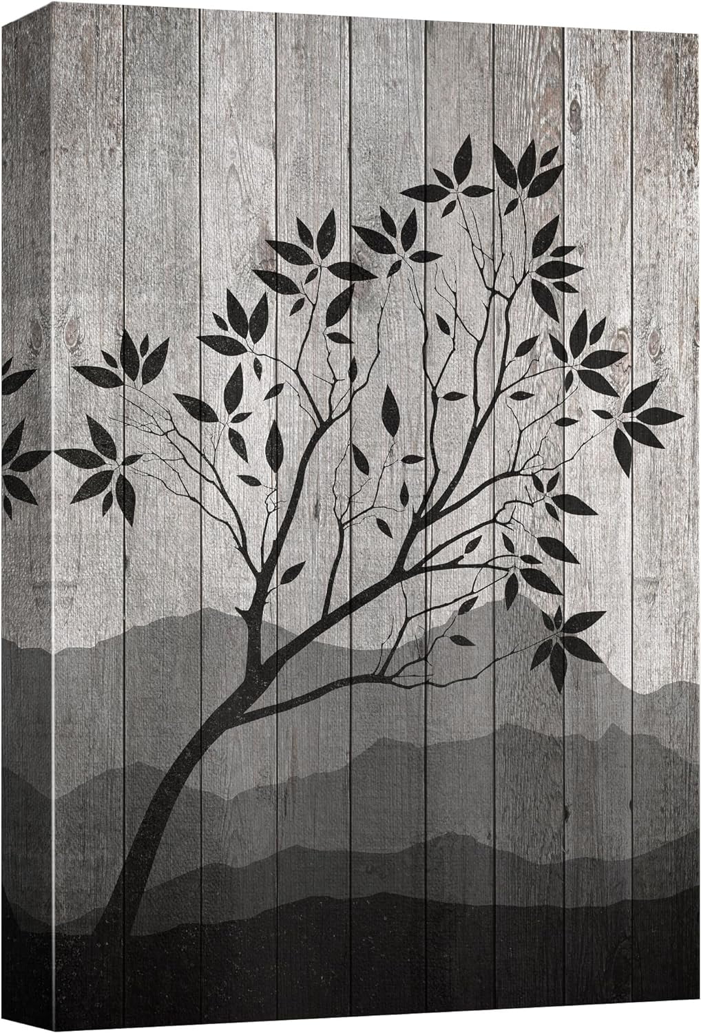 Wall26 Canvas Print Wall Art Country Farmhouse Wood Panel Forest Tree ...