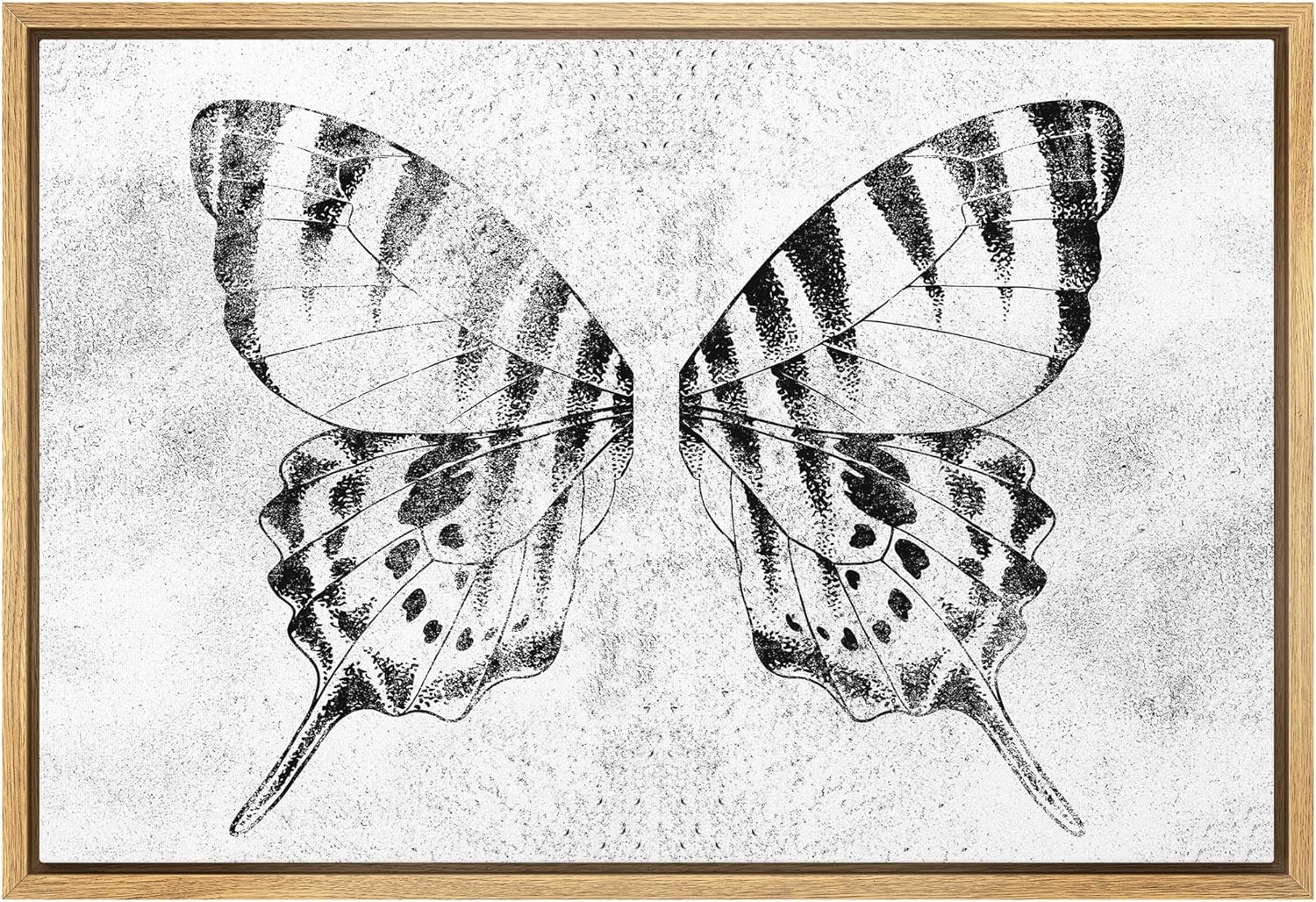 Wall26 Canvas Print Wall Art Duotone Monochrome Monarch Butterfly ...