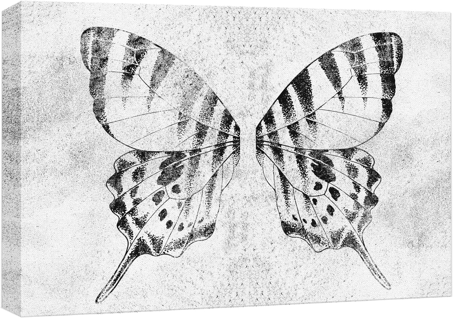 Wall26 Canvas Print Wall Art Duotone Monochrome Monarch Butterfly ...