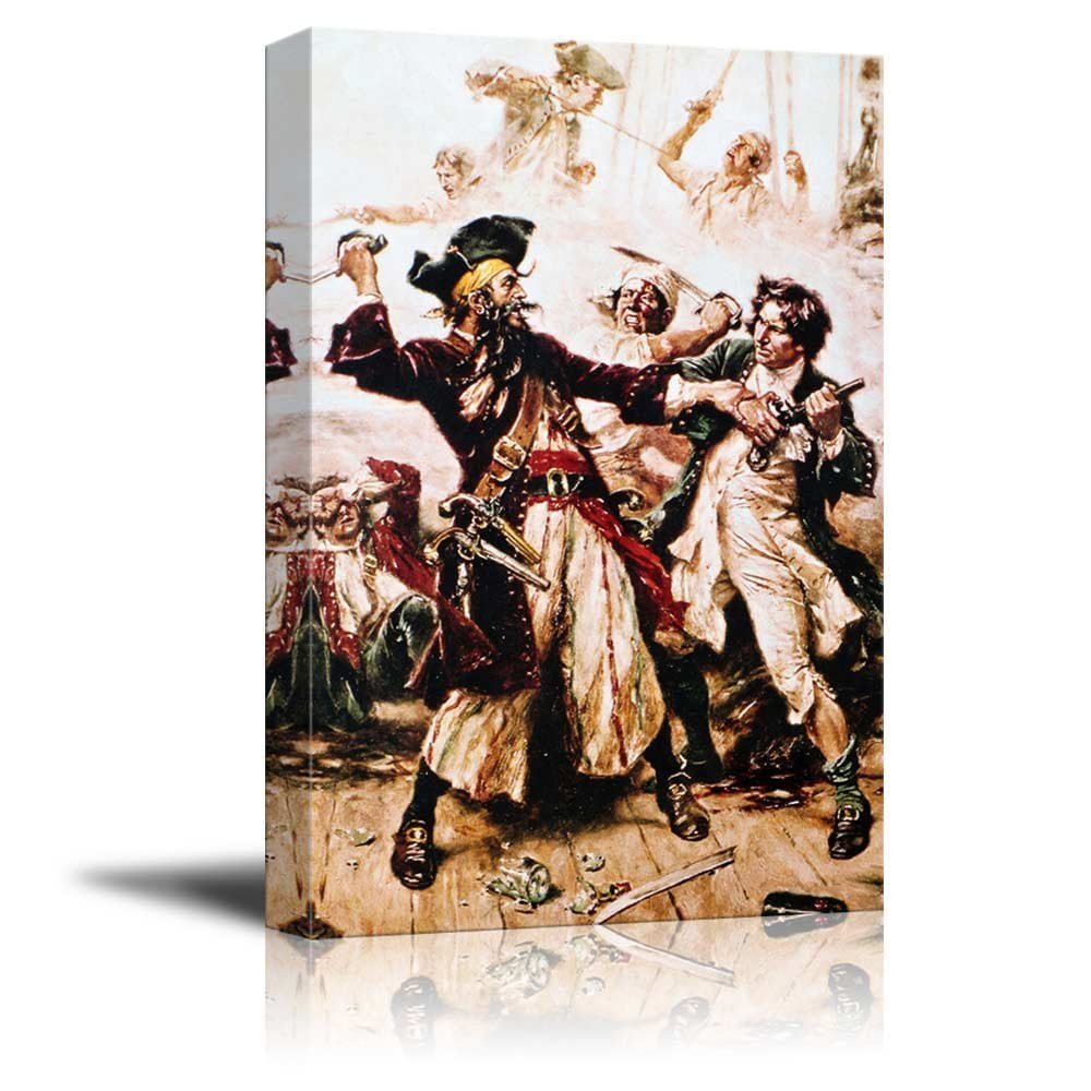 Wall26 Capture of The Pirate, Blackbeard by Jean Leon Gerome Ferris ...