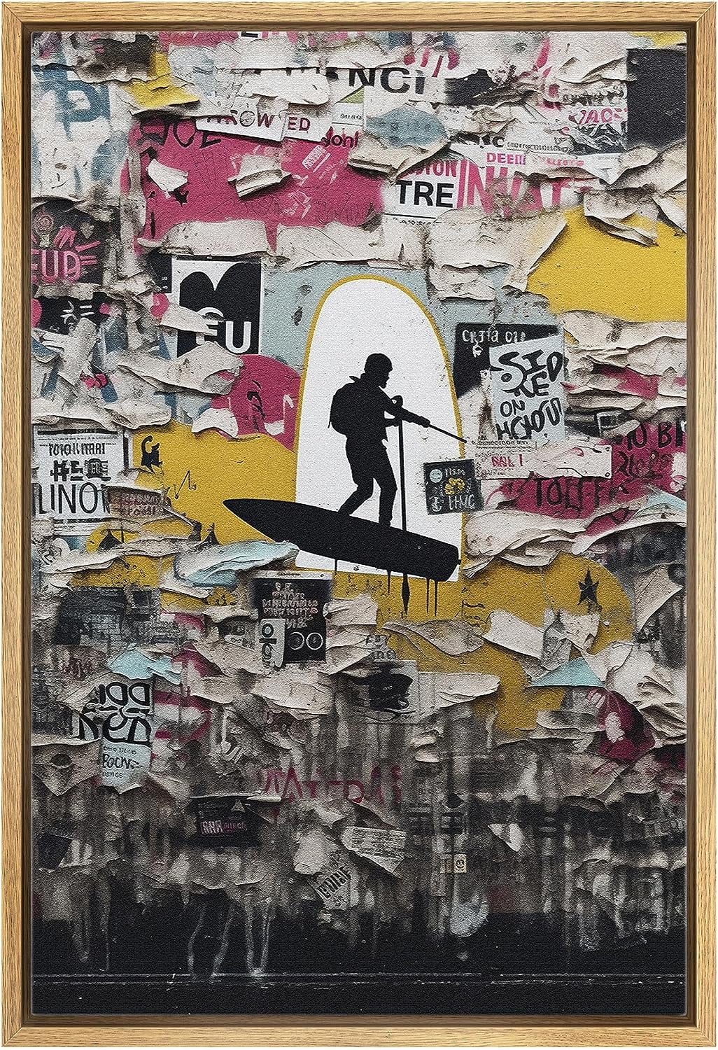 Wall26 Framed Canvas Wall Art Rockstar Concert Print Decor Graffiti ...