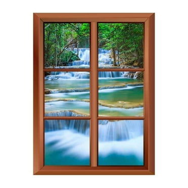 Wall26 Beautiful Garden/Backyard View from inside a Window | Wall26 ...