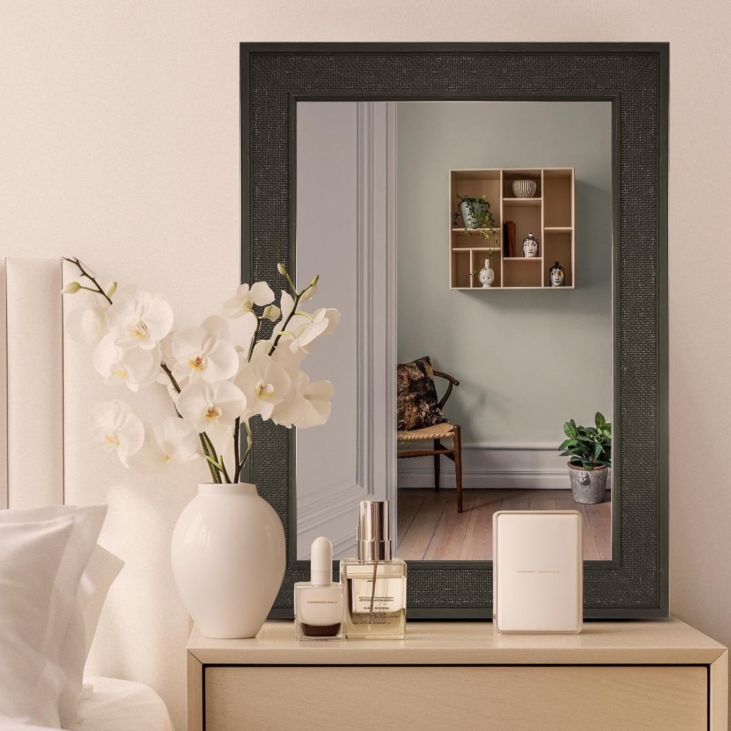 WallBeyond Bathroom Mirror for Wall 30 × 40 Inch, Rectangle Black ...