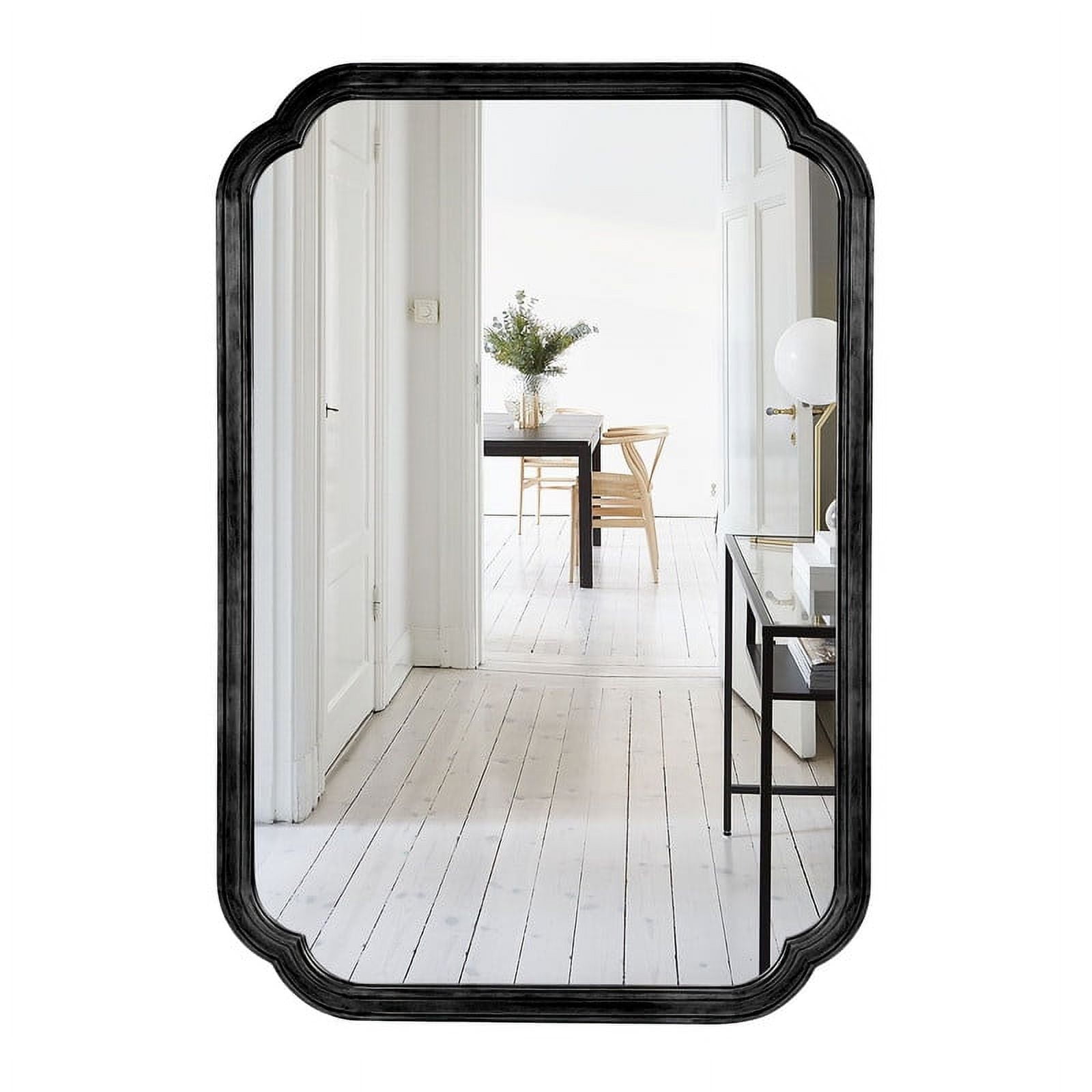 Free Shipping! WallBeyond Wood Frame Rounded Corner Arch Wall Mirror ...