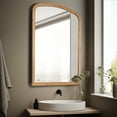 WallBeyond Wood Rustic Arched Mirror for Room Wall Decor, 30" × 40 ...