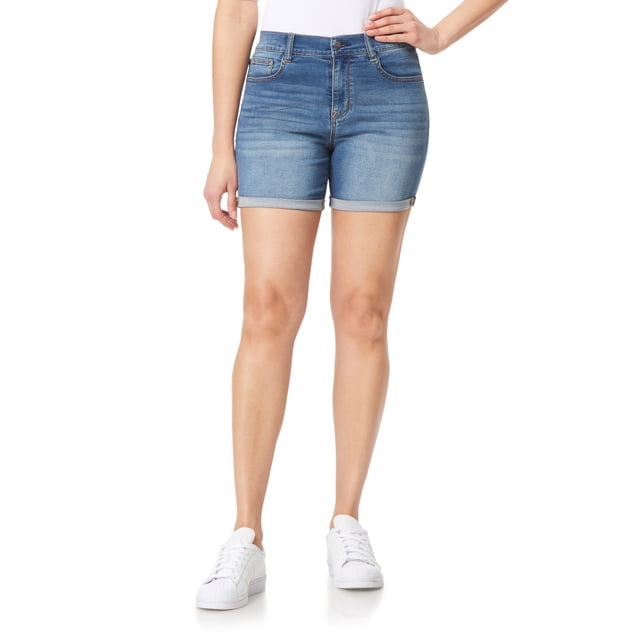 WallFlower Women's Irresistible Denim Shorts High-Rise Insta Soft ...