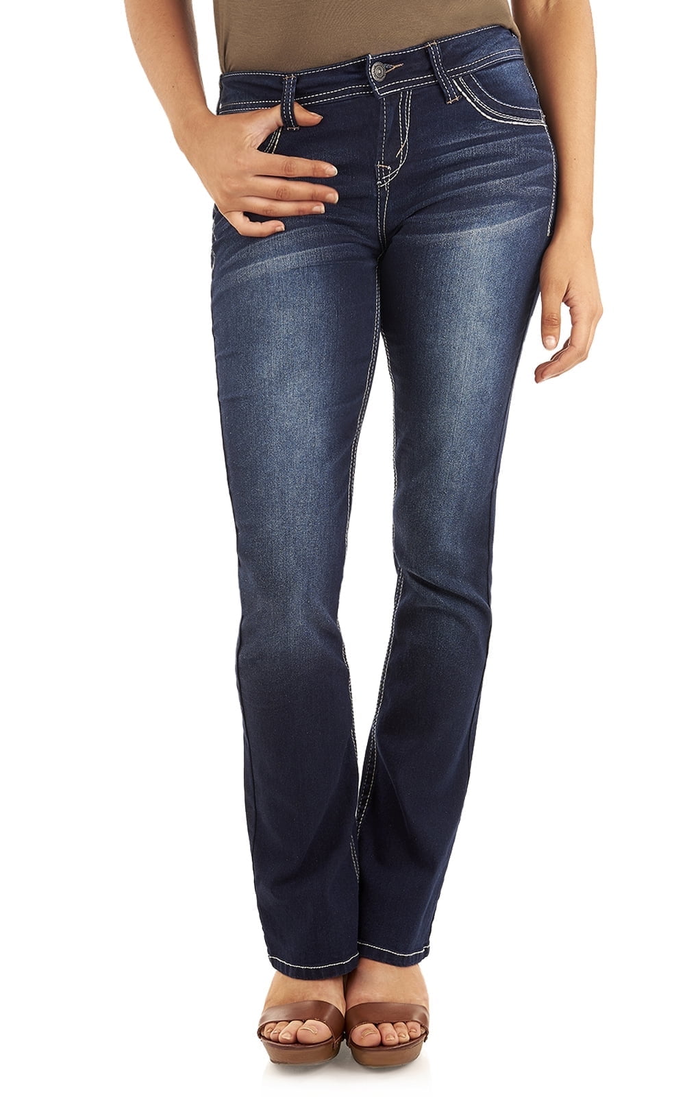 WallFlower Women's Mid-Rise Legendary Bootcut Jeans, Insta Stretch ...