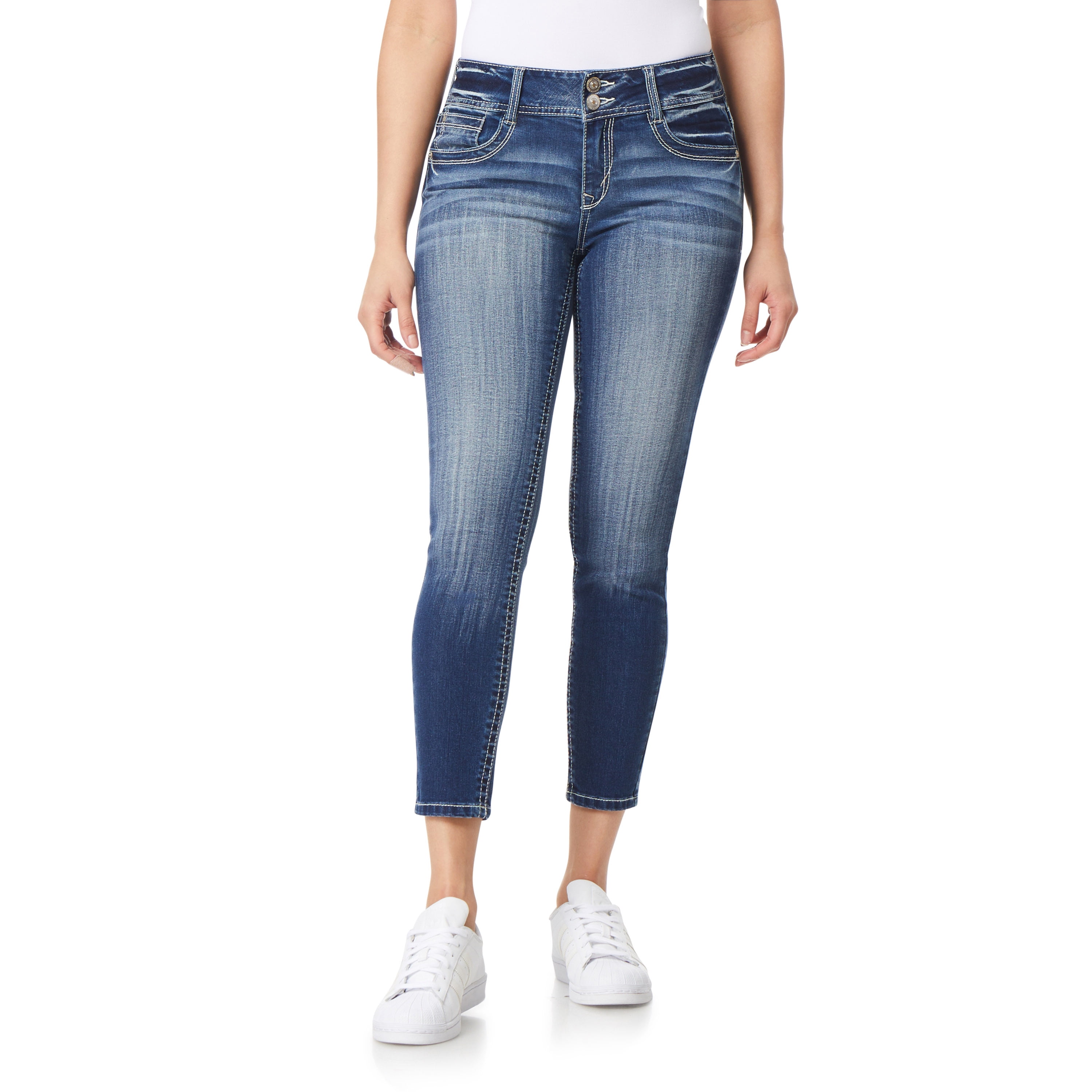 WallFlower Women's Luscious Curvy Ankle Mid-Rise Insta Stretch Juniors ...