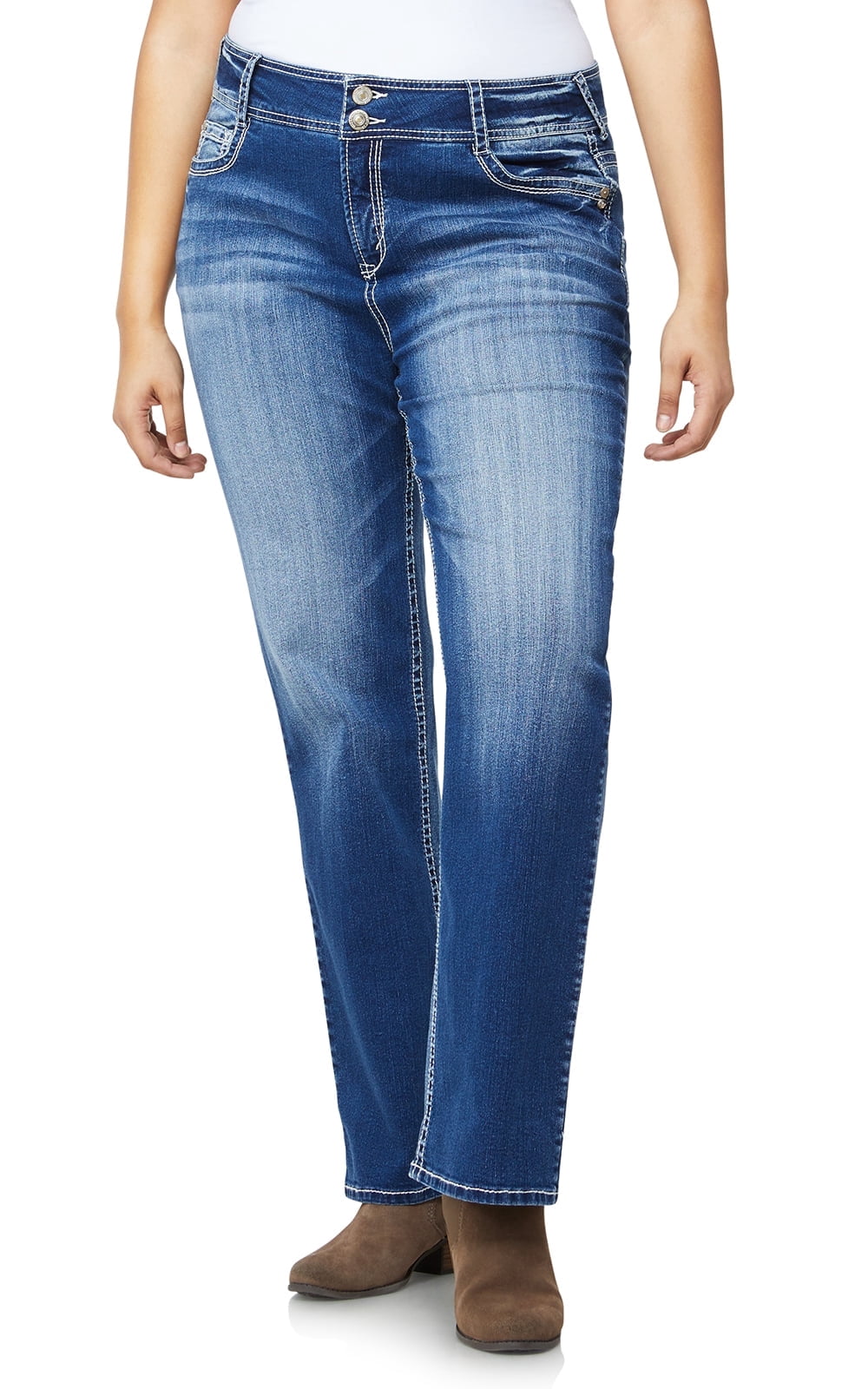 Wallflower Womens Luscious Curvy Bootcut Jeans Standard And Plus
