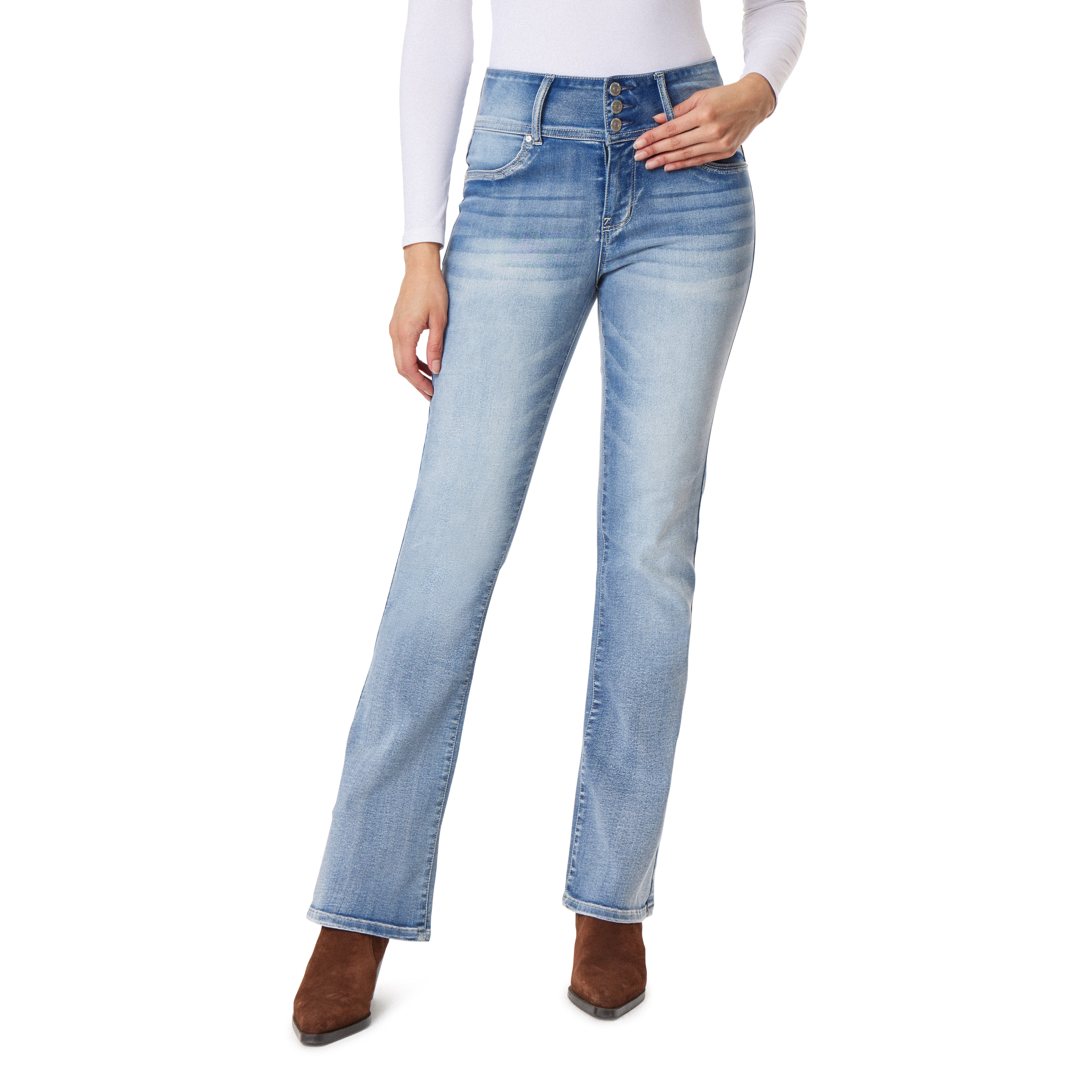 WallFlower Women's Sassy Bootcut High Rise Insta Soft Juniors Jeans ...