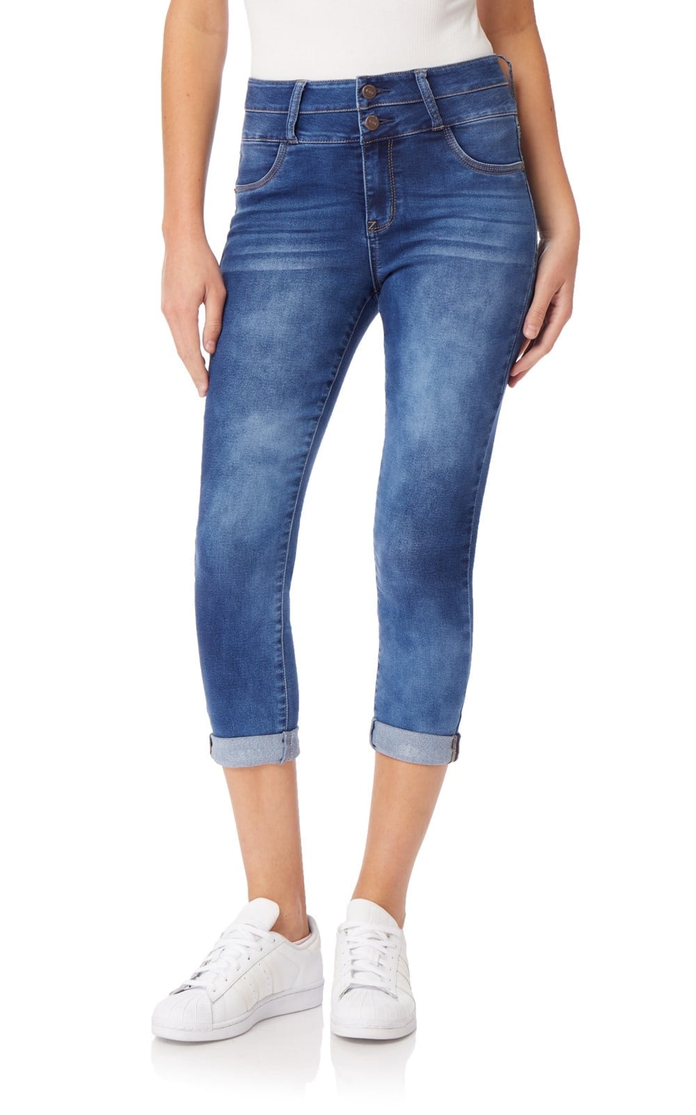 WallFlower Women's Sassy Crop High-Rise Insta Soft Juniors - Walmart.com