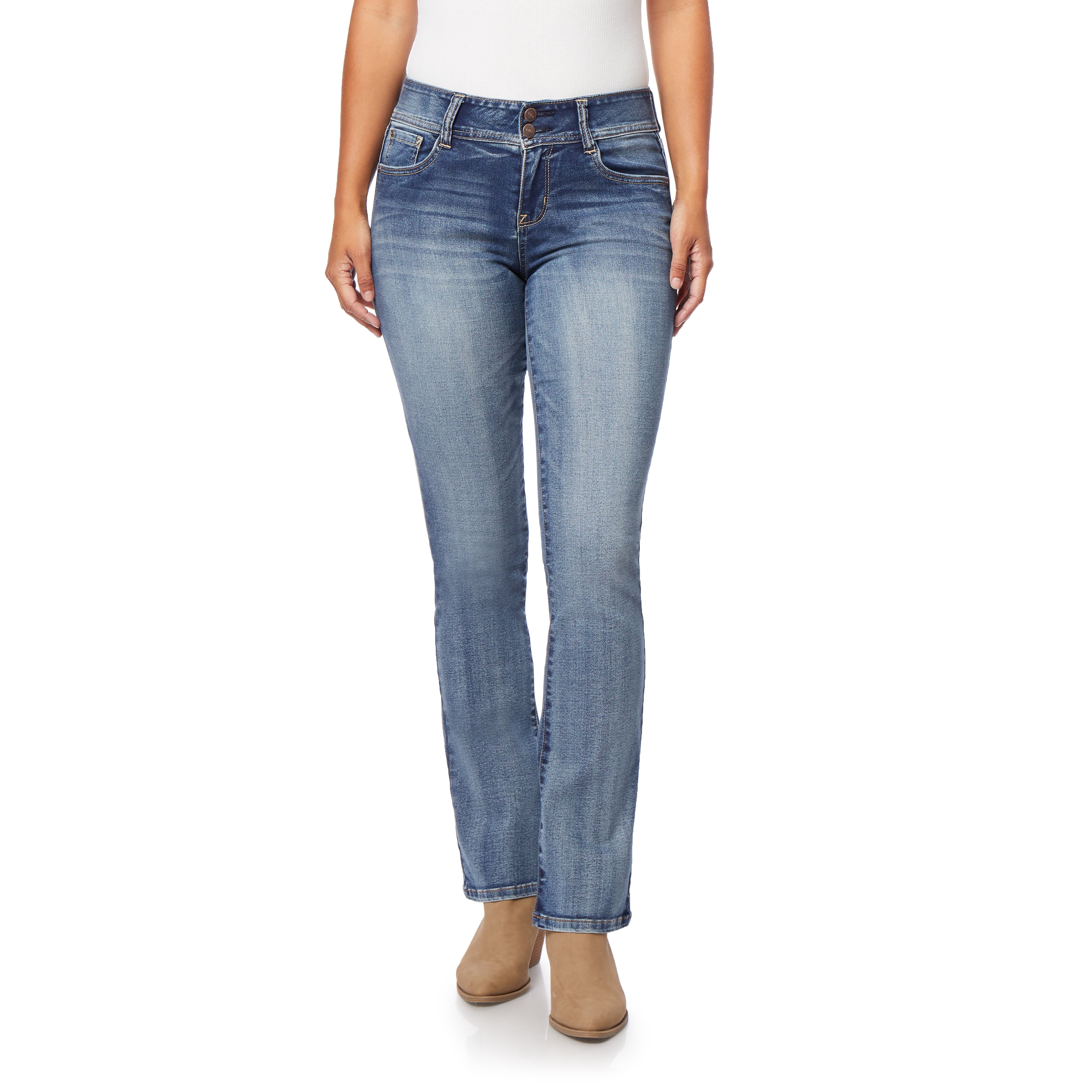 WallFlower Women's Ultra Slim Bootcut Mid-Rise Insta Soft Juniors Jeans - Walmart.com