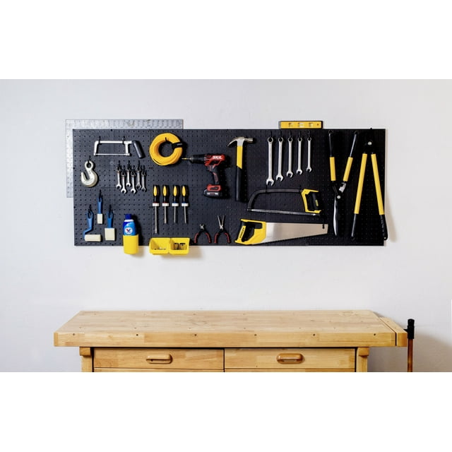WallPeg 48" wide pegboard kit with locking peg hooks - Walmart.com