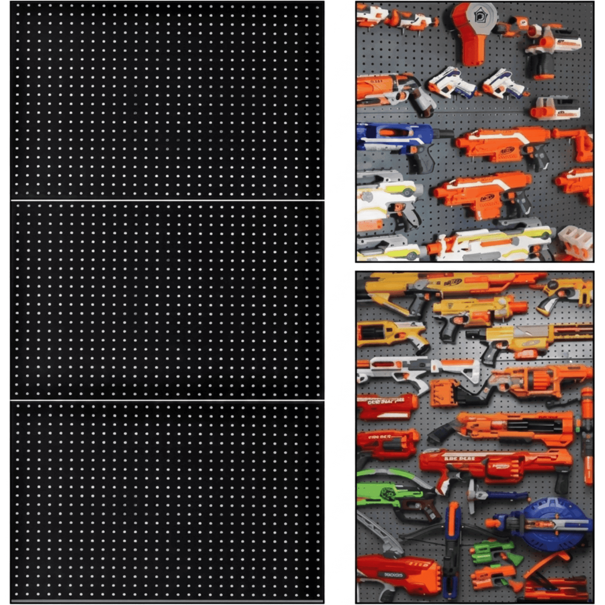 WallPeg Peg Board for Air Blaster Gun Storage Organizer Pegboards - 3 ...