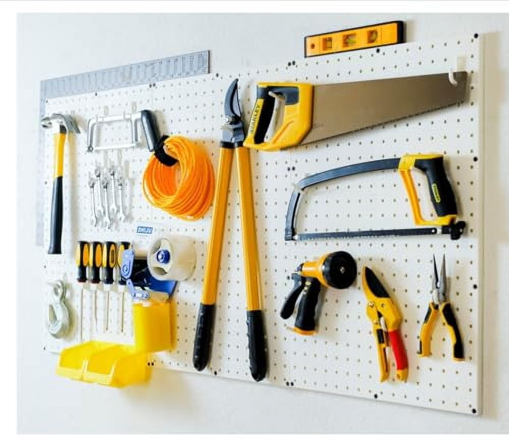 WallPeg Pegboard Tool Organizer with Flex-Lock Peg Hooks PK 24242 W ...