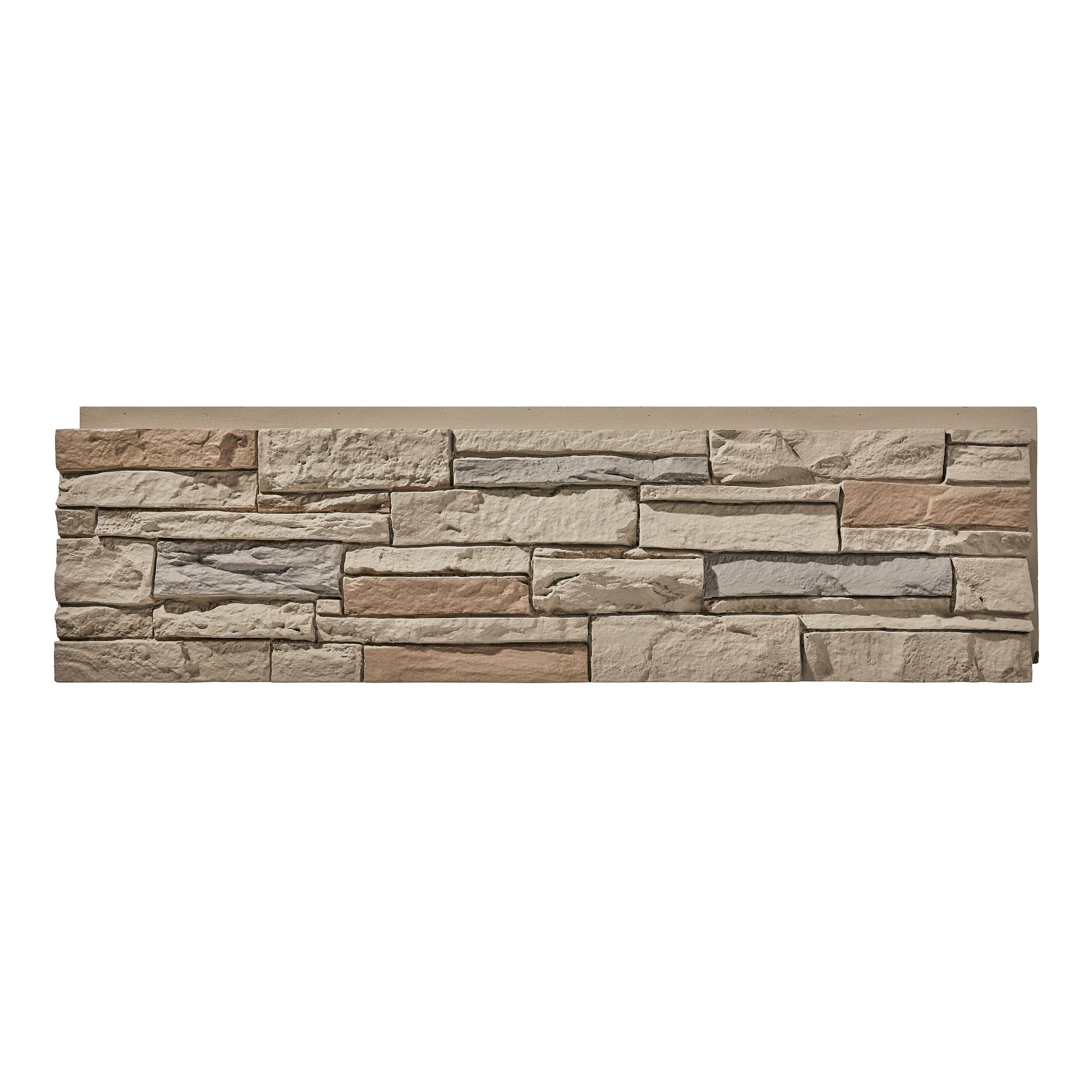 WallWell Desert Yellow Premium Faux Stone Wall Panel, 46.25” x 12.88 ...