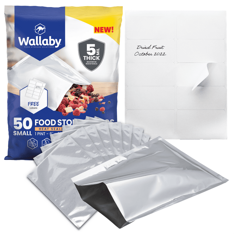 Wallaby MRE Mylar Bag Bundle 30x Mil X Stand-Up Zipper , 40% OFF