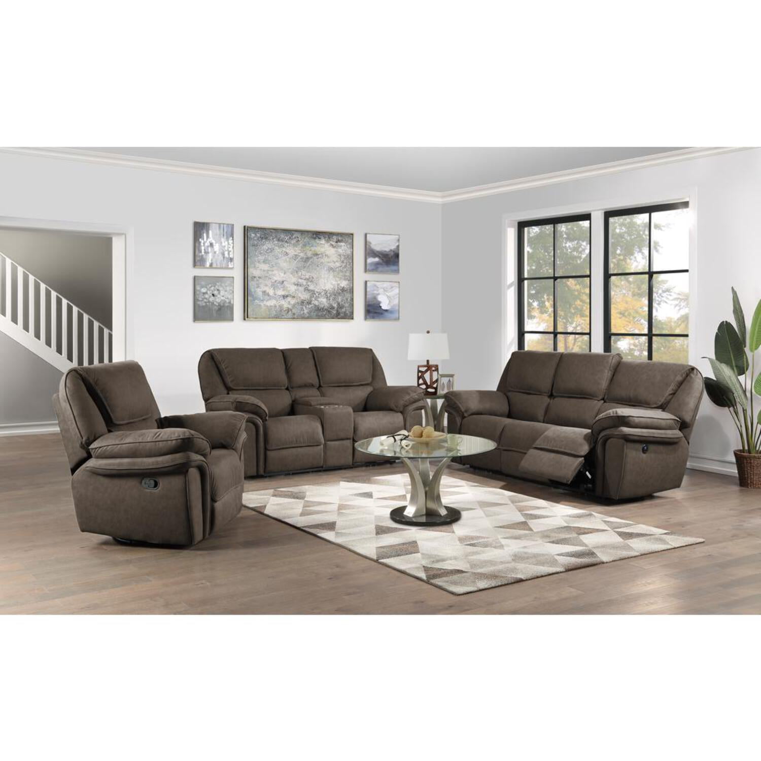 Wallace Bay Baker Swivel Gliding Recliner, Gray Taupe - Walmart.com