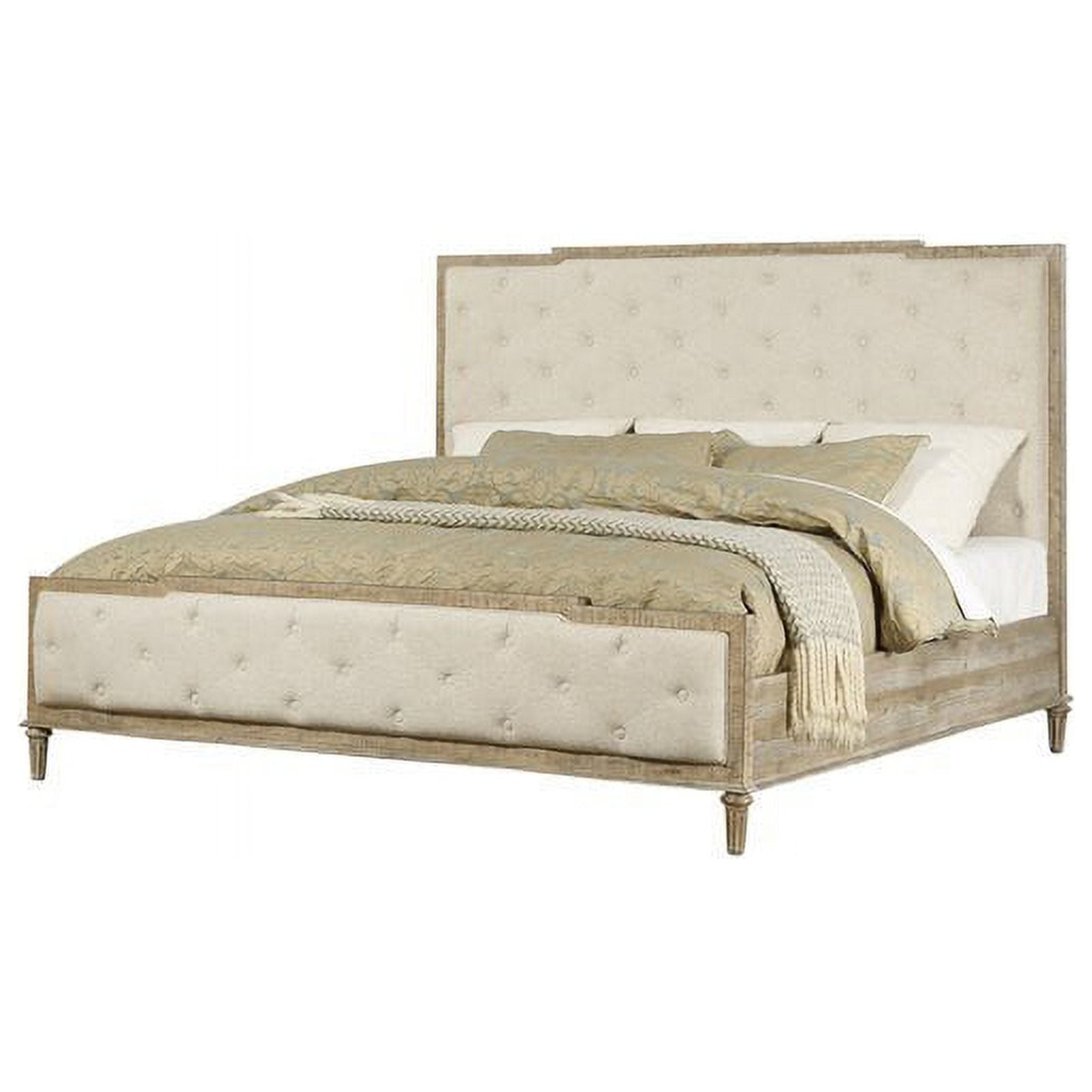 Wallace & Bay Haynes King Bed with Upholstered Headboard in Gray ...
