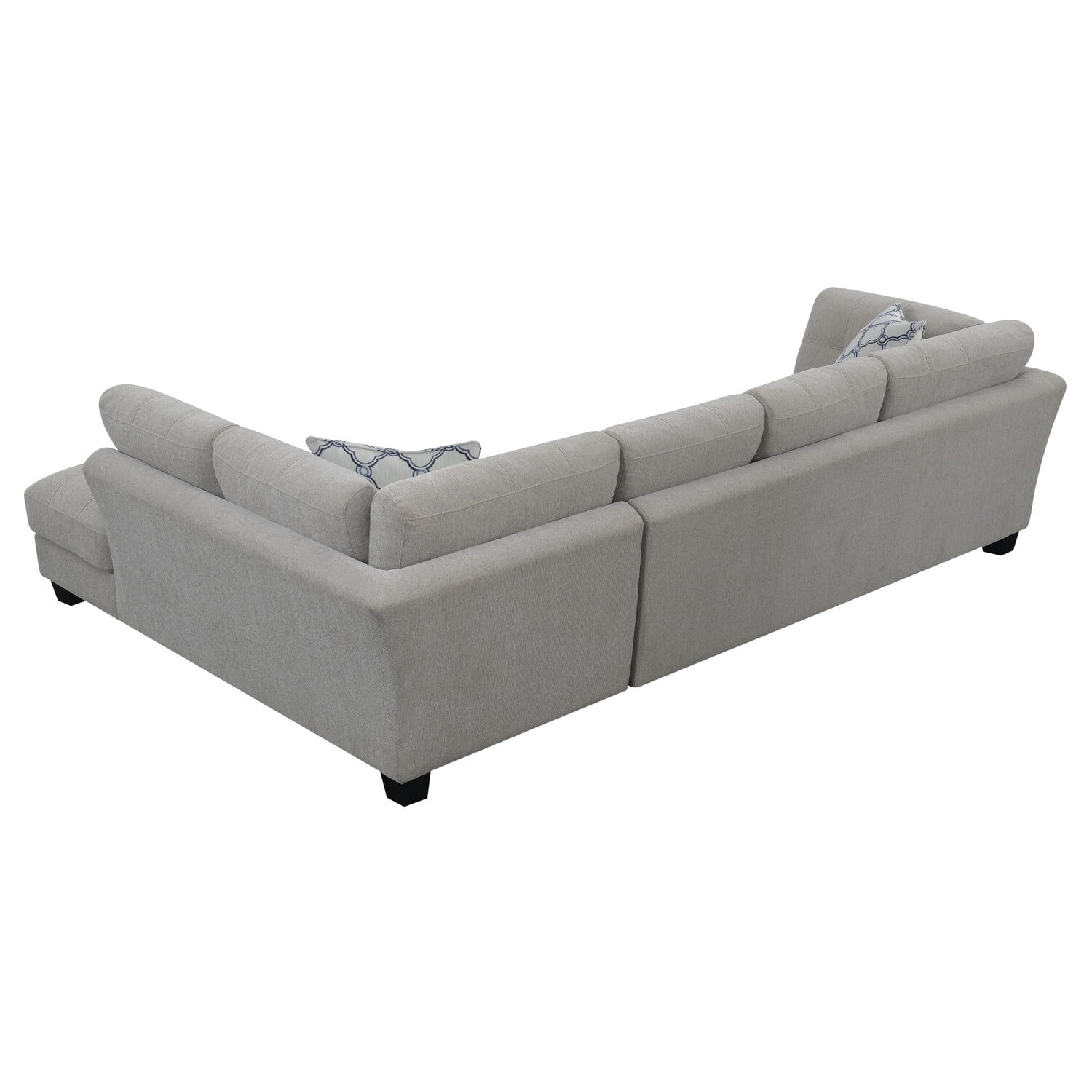 Wallace & Bay Payne Gray Sectional Chofa, with Pillows, Fixed Seat And ...